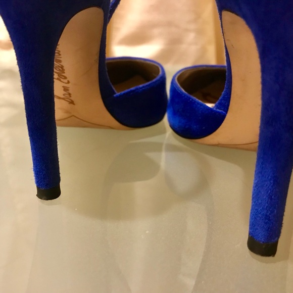 Sam Edelman | Shoes | Blue Suede Heels | Poshmark